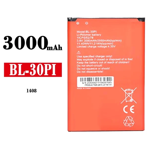 แบตเตอรี่โทรศัพท์มือถือ BL-30PI สำหรับรุ่น ITEL 1408 - battery-th.com