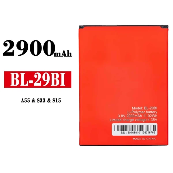 แบตเตอรี่โทรศัพท์มือถือ BL-29BI สำหรับรุ่น ITEL A55 / S33 / S15 ...